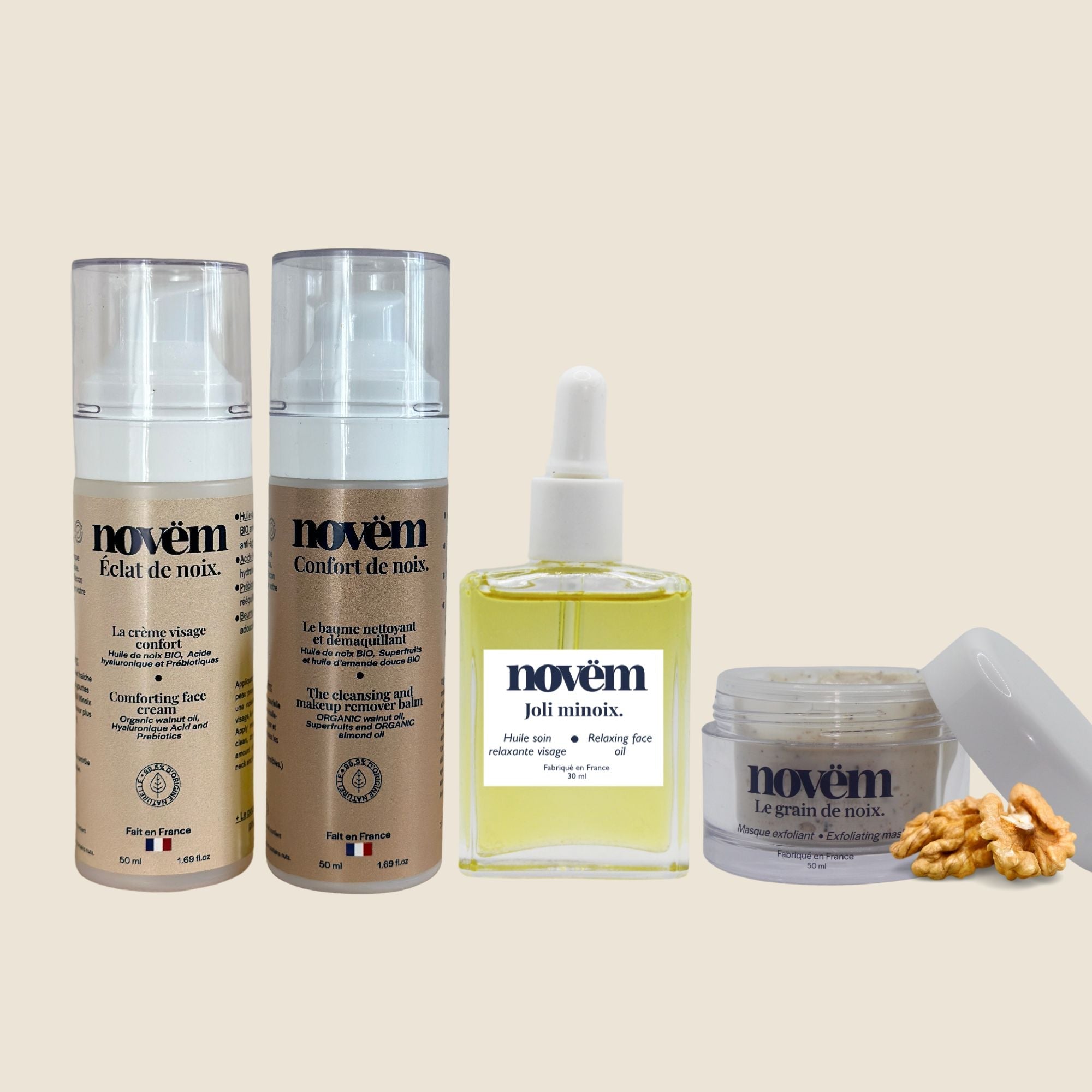 Routine peau neuve Novëm - Kit visage complet